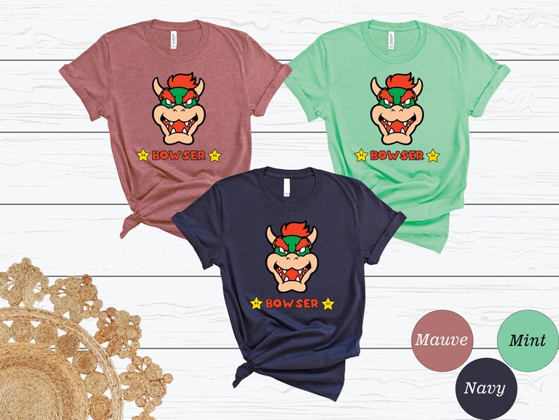 Nintento Bowser Shirt Bowser Head Shirt Super Mario Tee - Etsy
