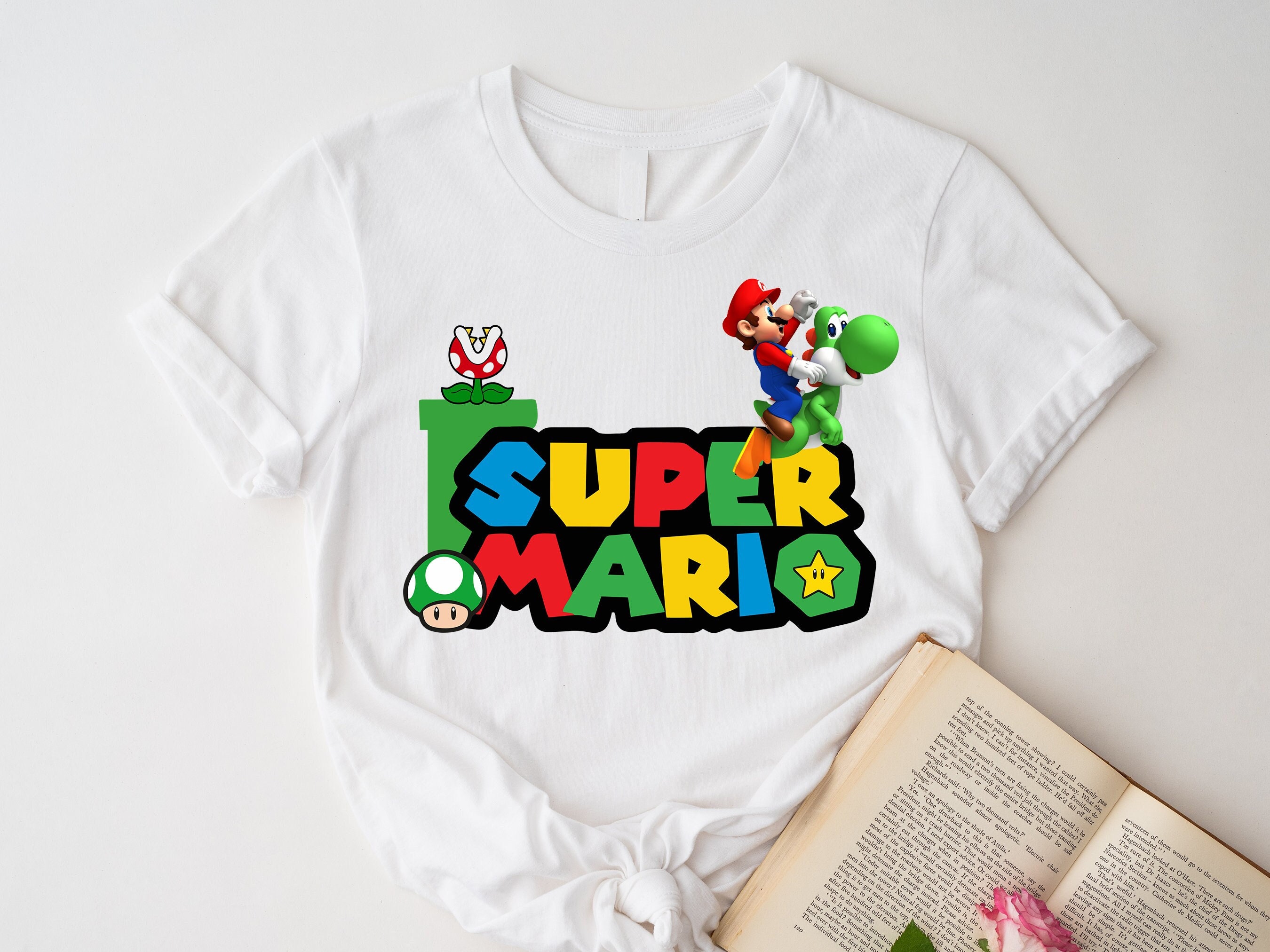 Super Mario Nintendo World Tee, Mario Birthday Shirt, Mario Shirt ...