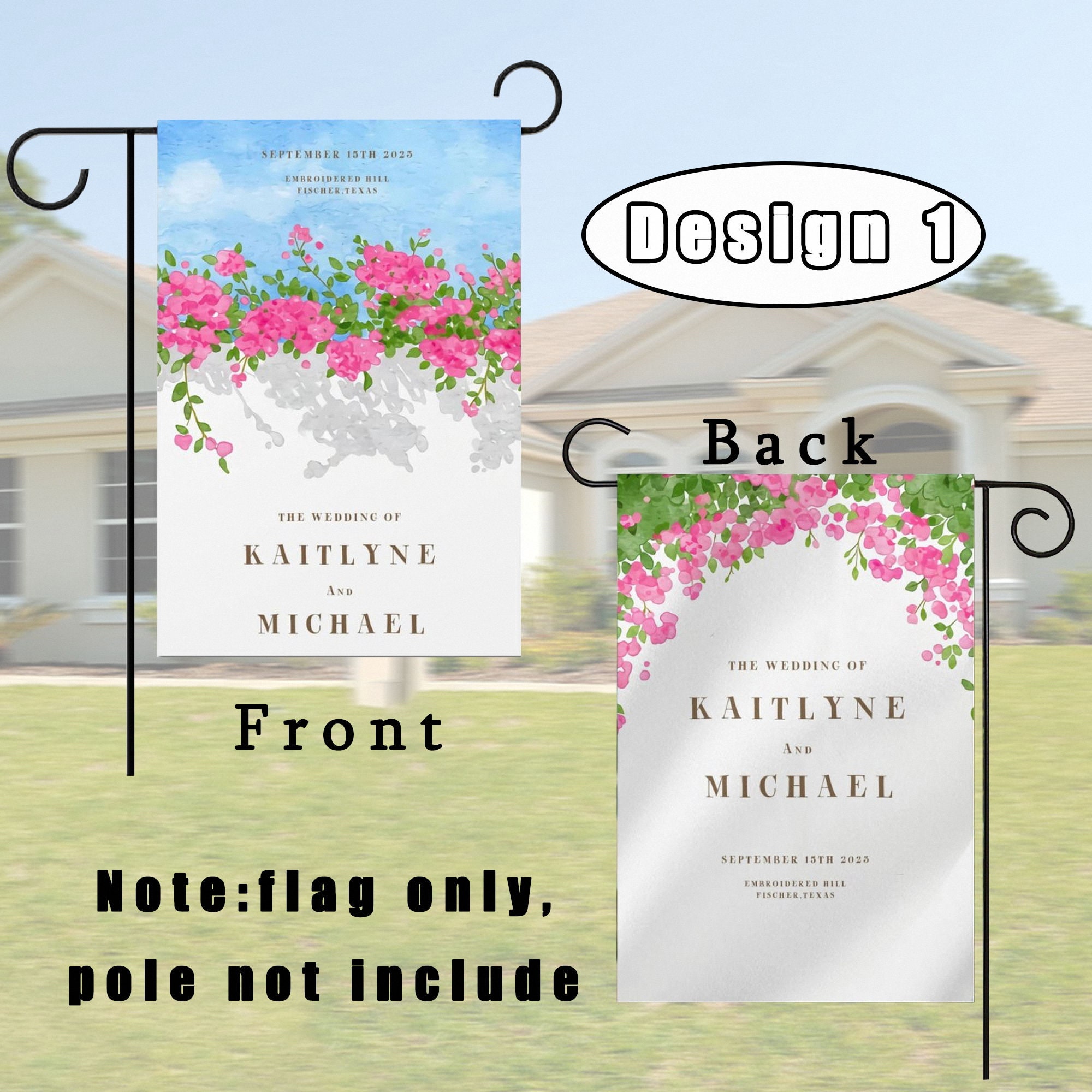 Custom Wedding Garden Flag, Personalized Wedding Flag, Customized ...