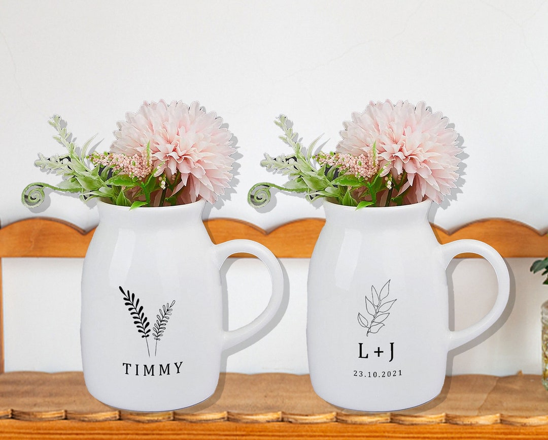 Personalized Vase, Custom Plant Pot With Name, Personalized Wedding ...