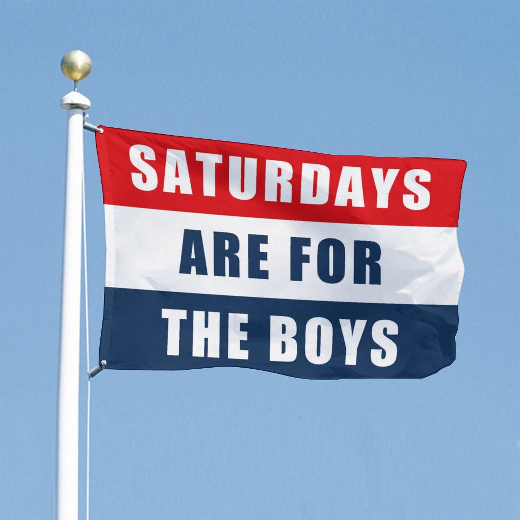 Saturdays Are for the Boys Flag Personalized Flag Party - Etsy