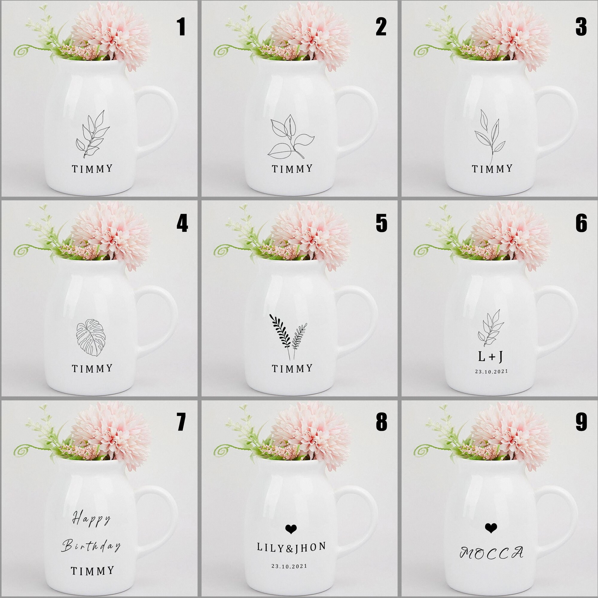 Personalized Vase, Custom Plant Pot With Name, Personalized Wedding ...