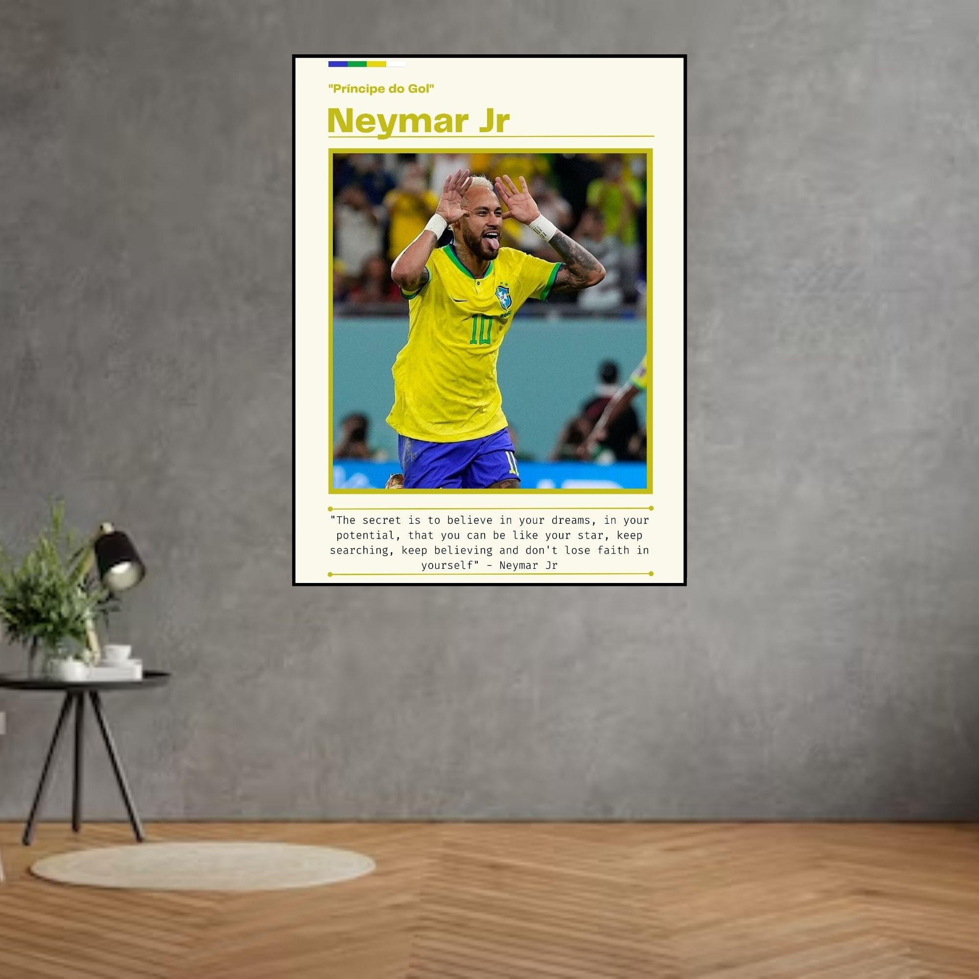 Neymar Print, Neymar Poster, Man Cave Decor, Neymar Jr, Neymar Birthday ...