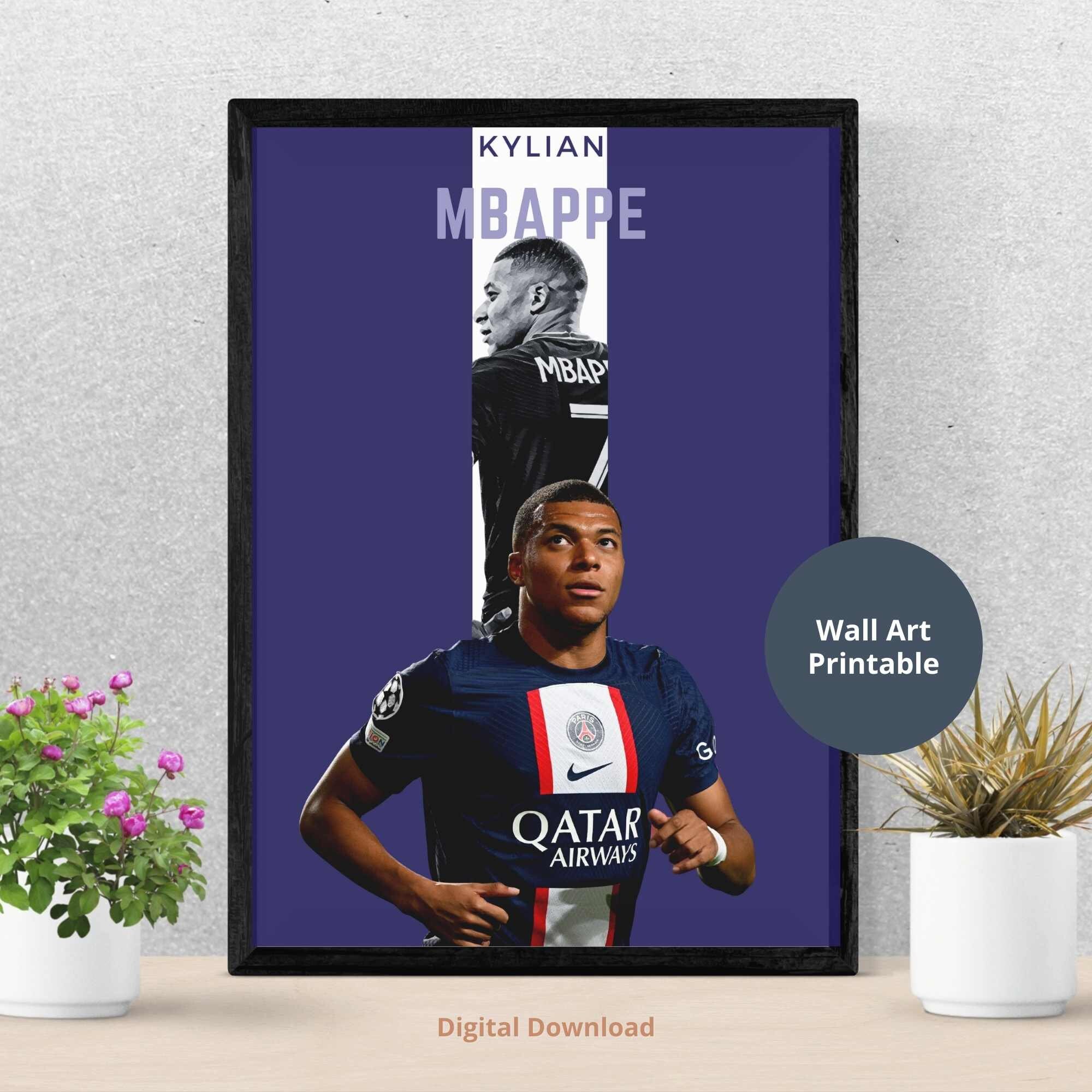 Mbappe Printable Mbappe Poster Printable Man Cave Decor - Etsy México