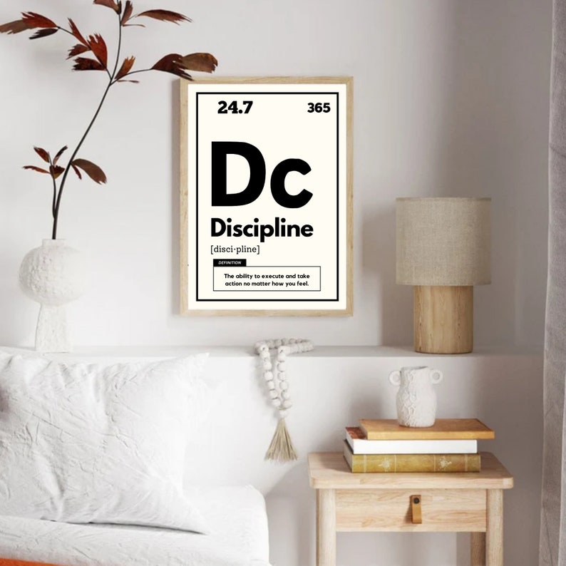 Timeless Wall Art Discipline Poster Motivational Quote Wall Art Trendy ...
