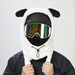 White Panda Balaclava Hood, Moving Ears Animal Hat, Gifts for Her/ Him ...