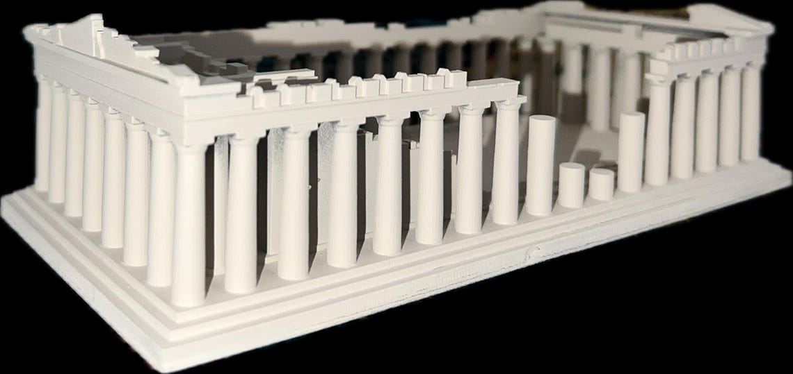 Parthenon - Athens Acropolis Model - Etsy