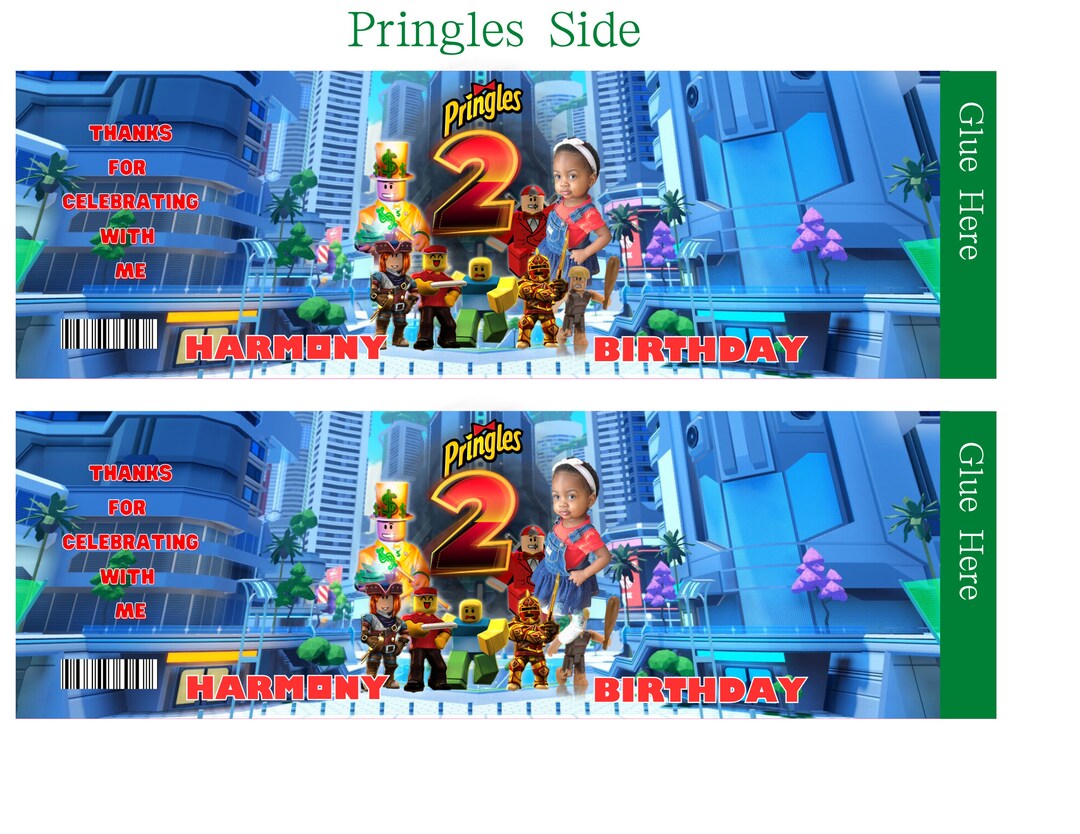 ROBLOX Pringles Side Can Template /top editable in Canva - Etsy