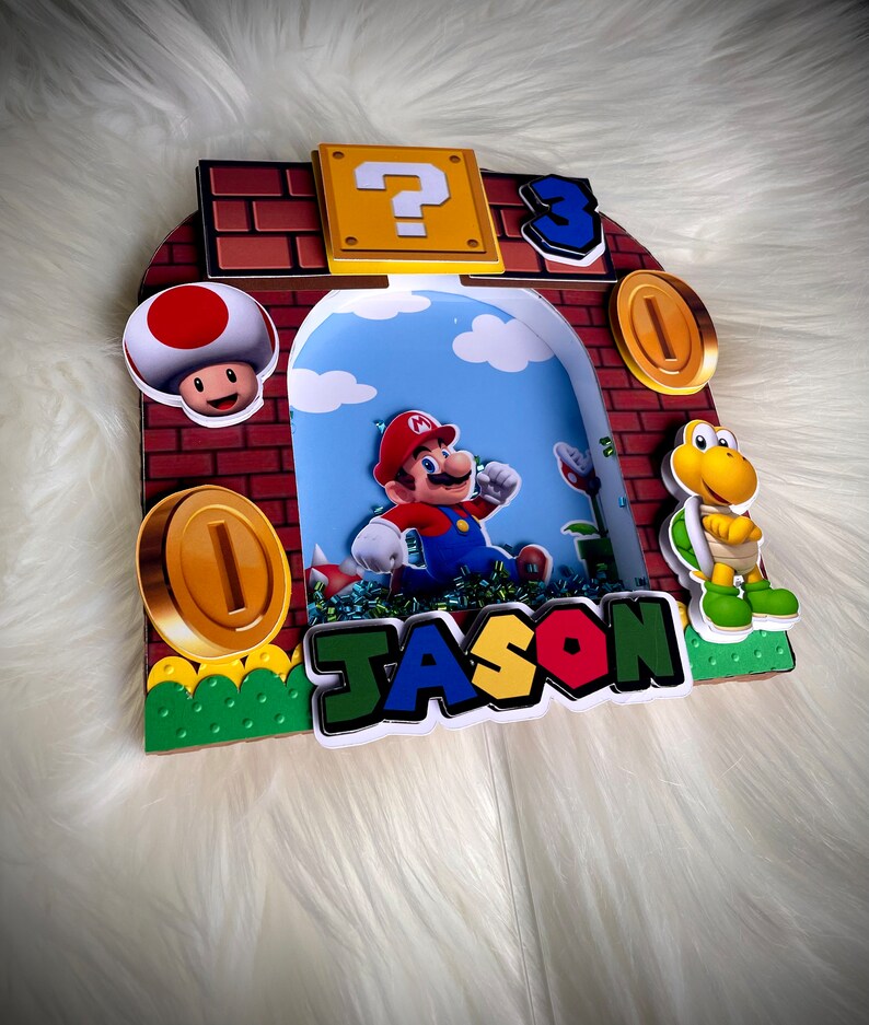 Super Mario 3D Shaker Cake Topper | Centerpiece | Party Decorations - Etsy