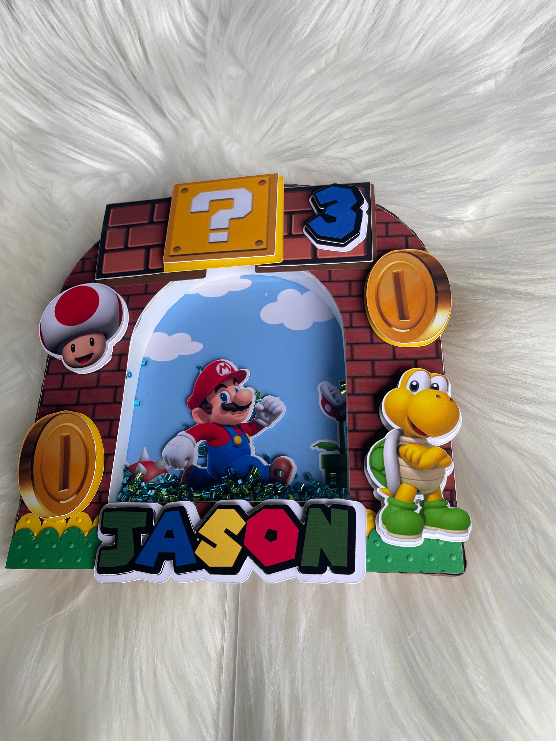 Super Mario 3D Shaker Cake Topper | Centerpiece | Party Decorations - Etsy