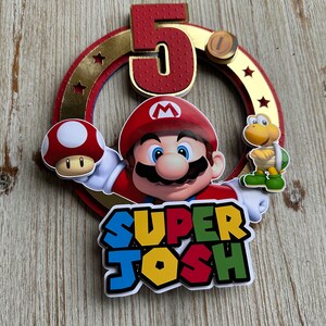 Super Mario Cake Topper | Centerpiece | Birthday Decorations - Etsy