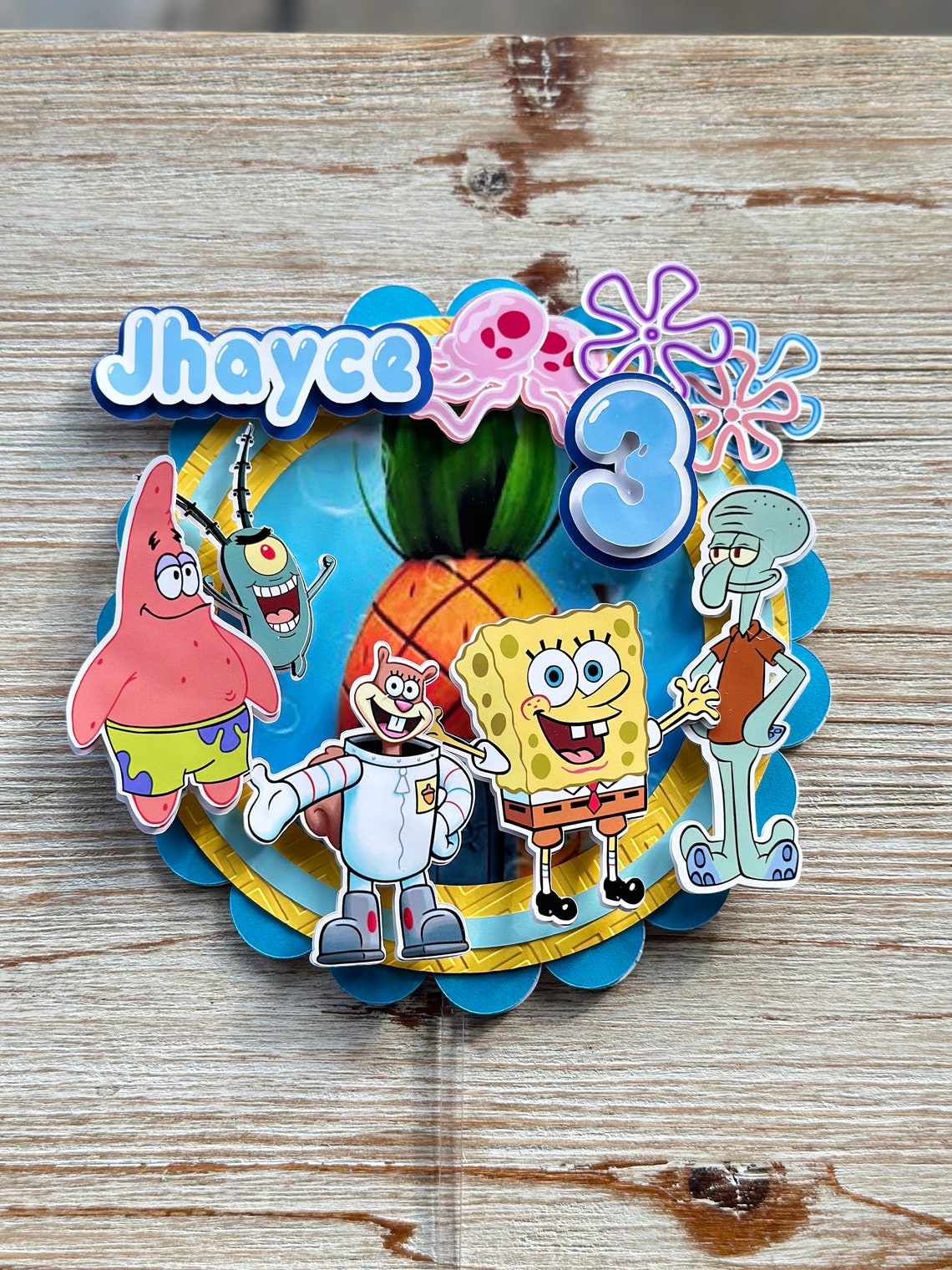 Spong Bob Squre Pants Cake Topper/centerpiece /decorations - Etsy