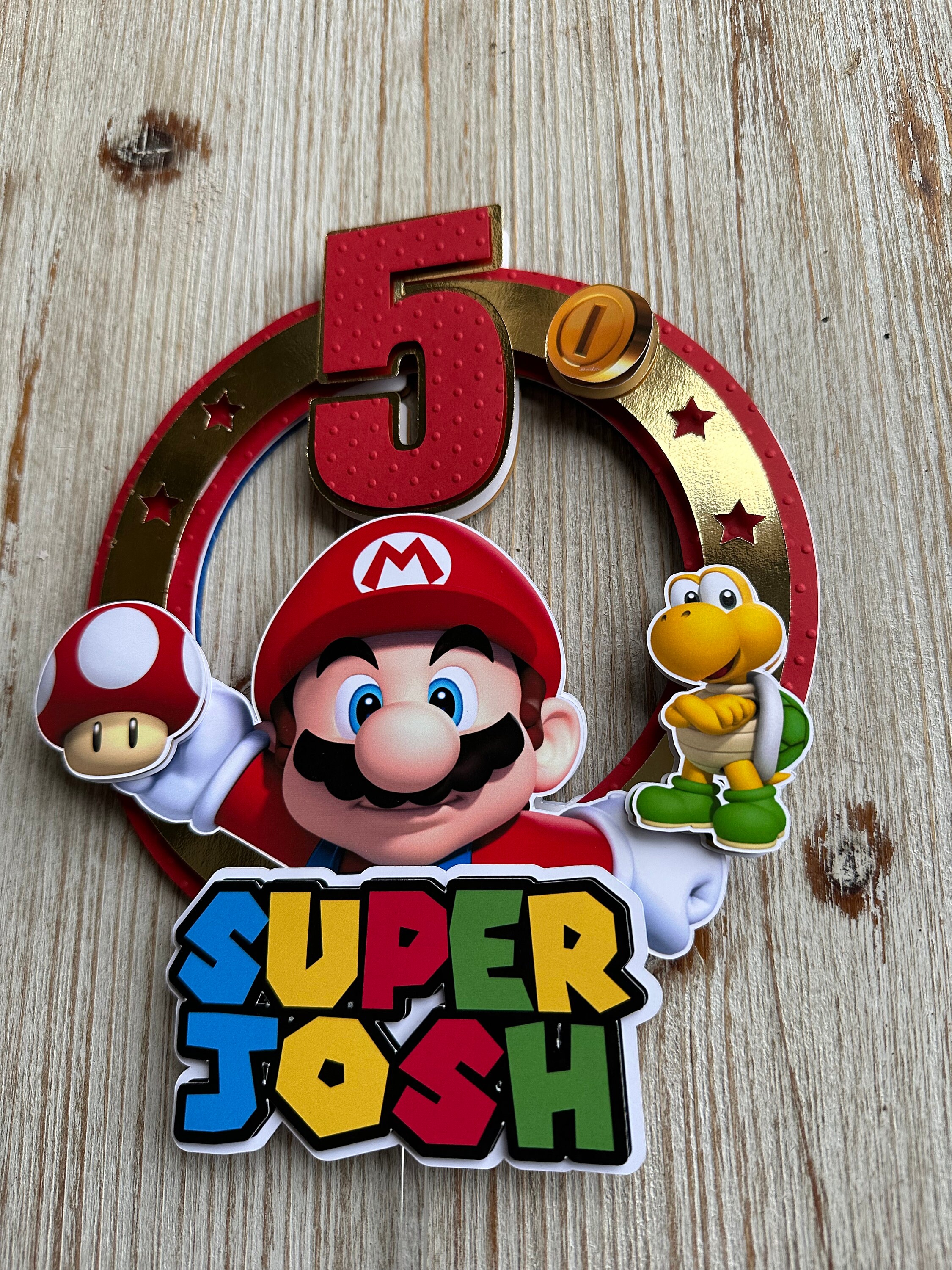 Super Mario Cake Topper | Centerpiece | Birthday Decorations - Etsy