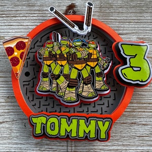 Inspired Green Turtle Cake Topper / Custom Cake Topper - Etsy