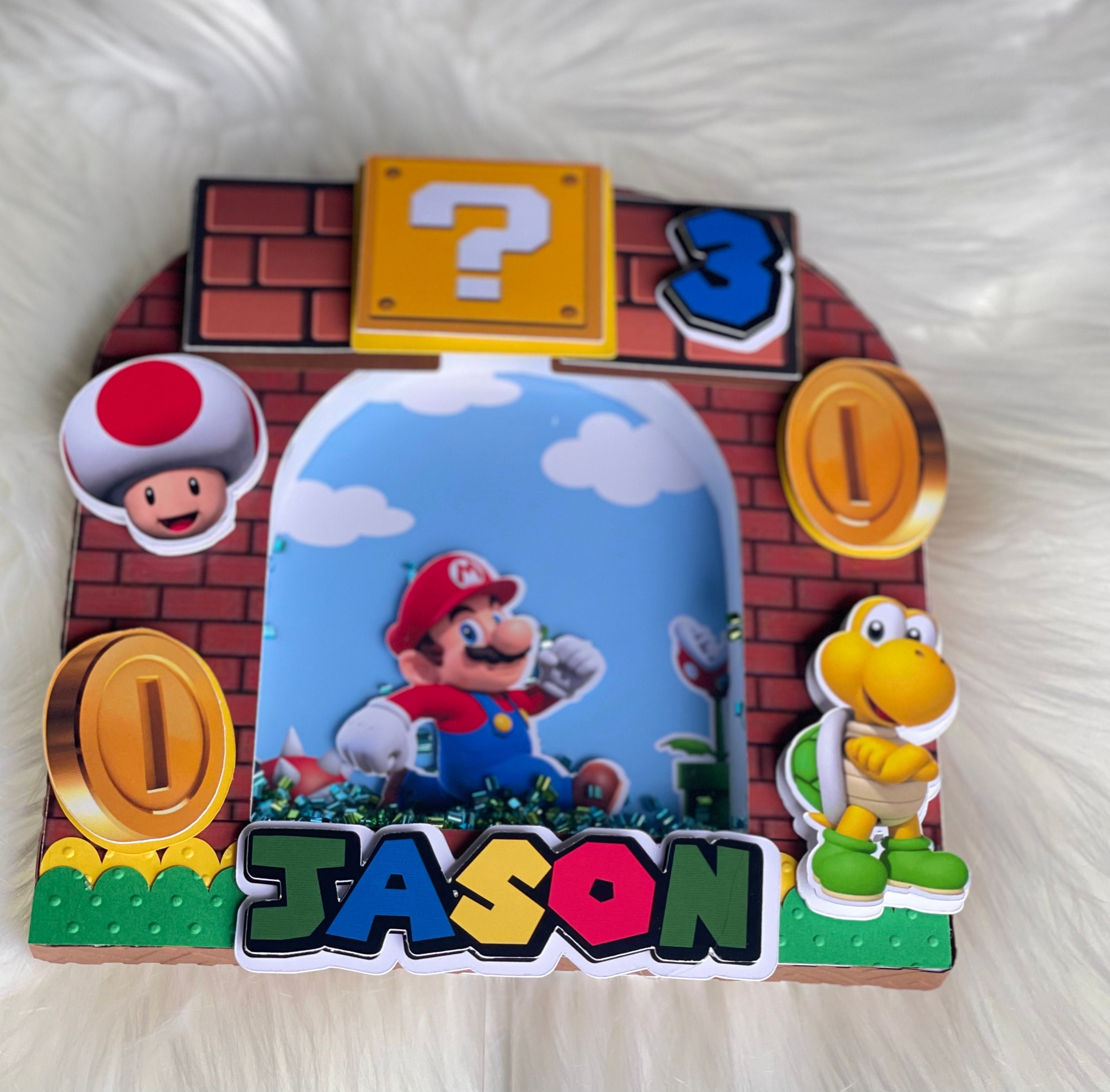 Super Mario 3D Shaker Cake Topper | Centerpiece | Party Decorations - Etsy