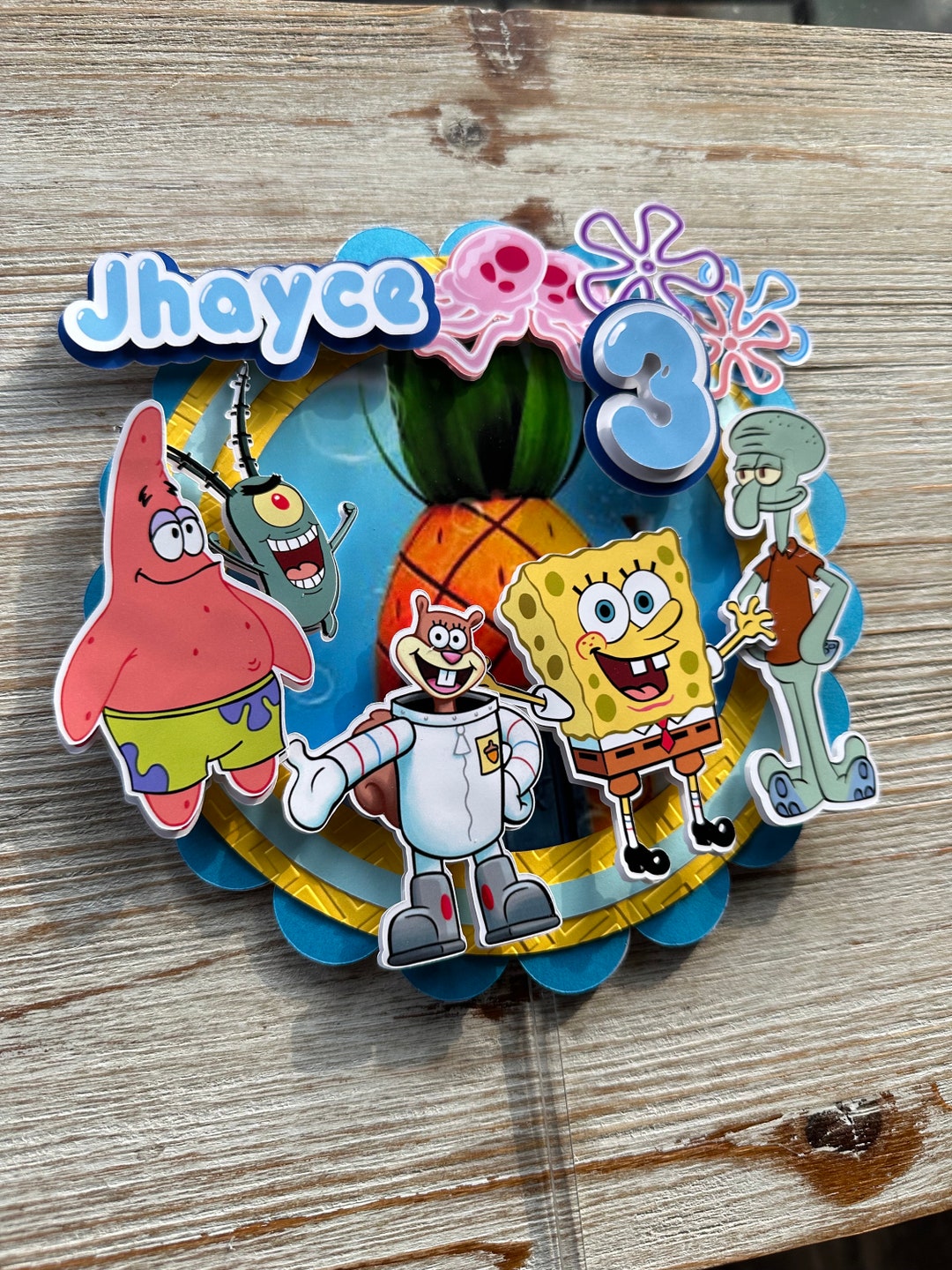 Spong Bob Squre Pants Cake Topper/centerpiece /decorations - Etsy