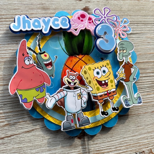 Spongebob Cake Topper - Etsy