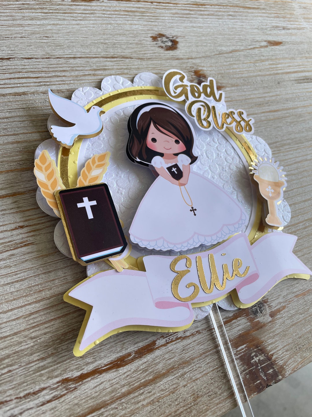 Mi First Communioncake Topper/ Mi Primers Communion/ Centerpiece ...