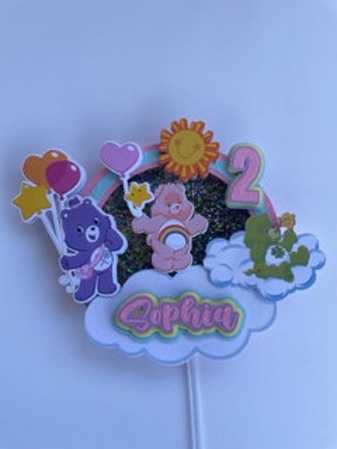 Care Bears Inspired Cake Topper | Care Bear Party Decorations ...