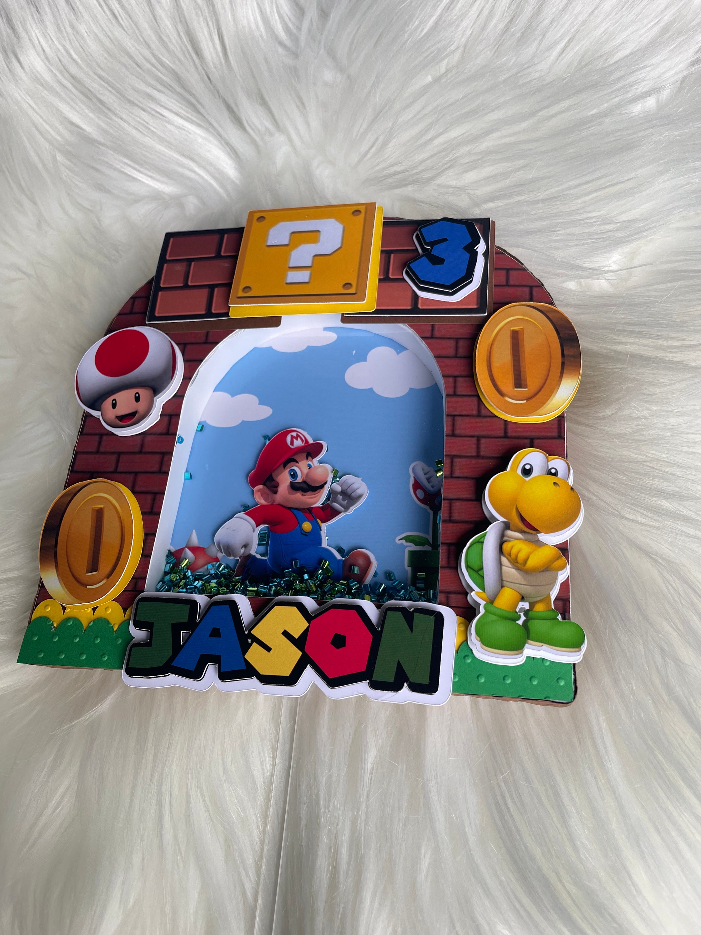Super Mario 3D Shaker Cake Topper | Centerpiece | Party Decorations - Etsy