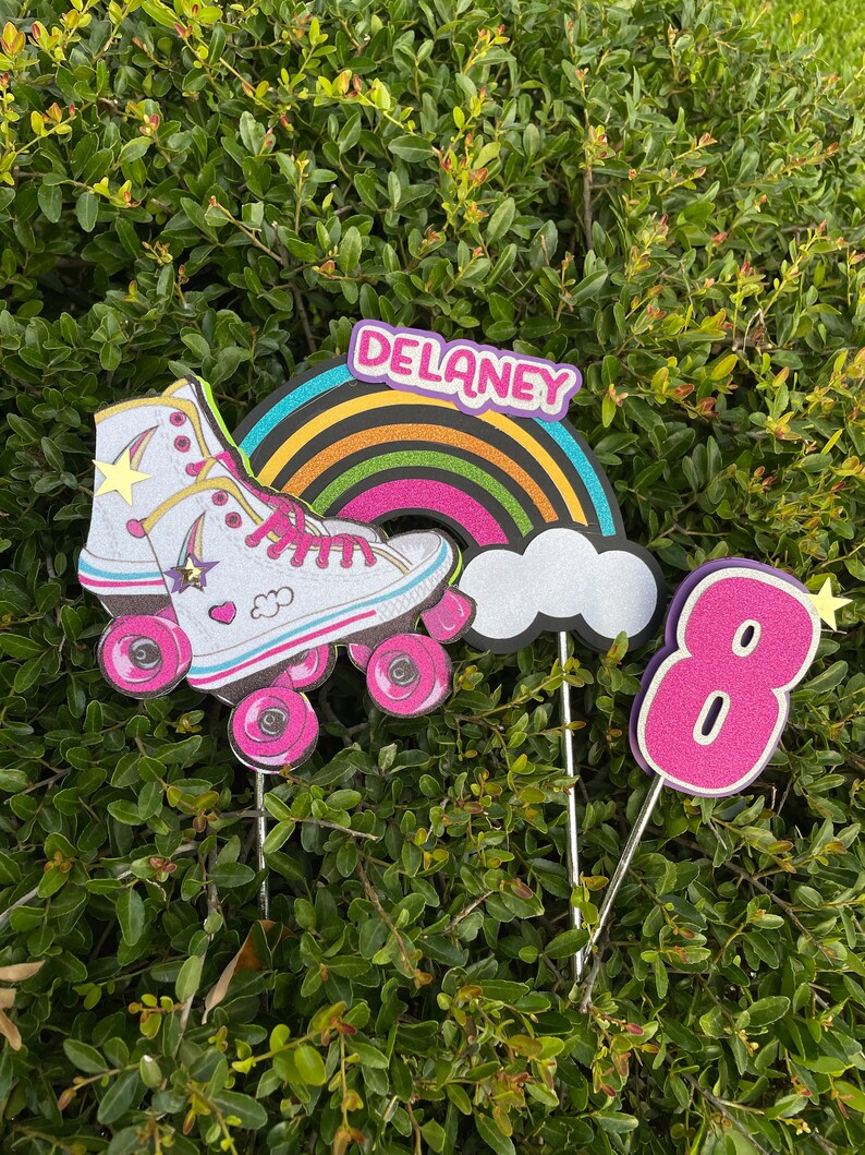 Roller Skate Cake Topper | Roller Skate Centerpiece | Birthday Party ...