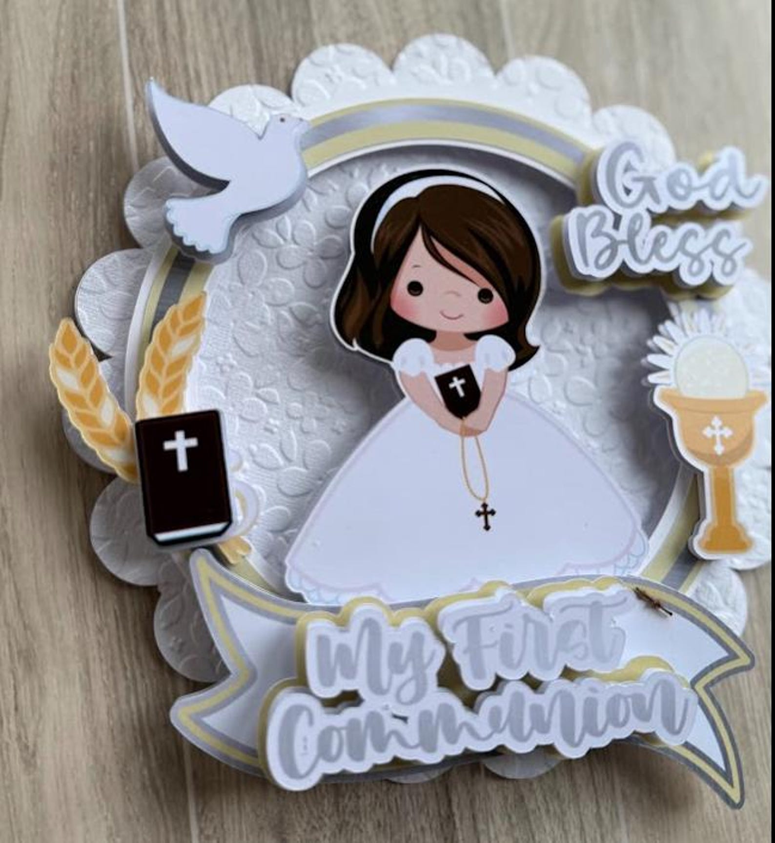 Mi First Communioncake Topper/ Mi Primers Communion/ Centerpiece ...