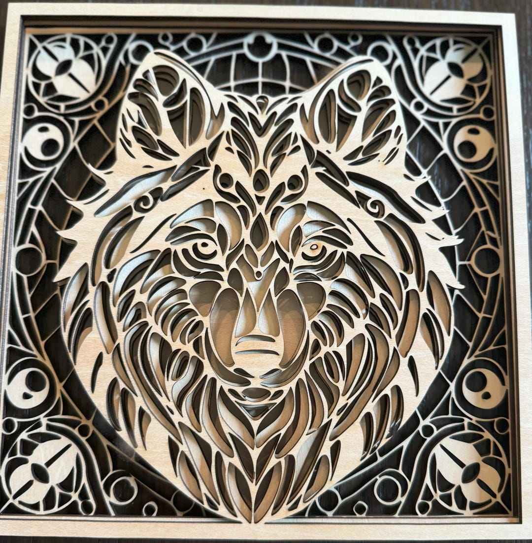 Wolf Laser Cut File - Etsy Australia