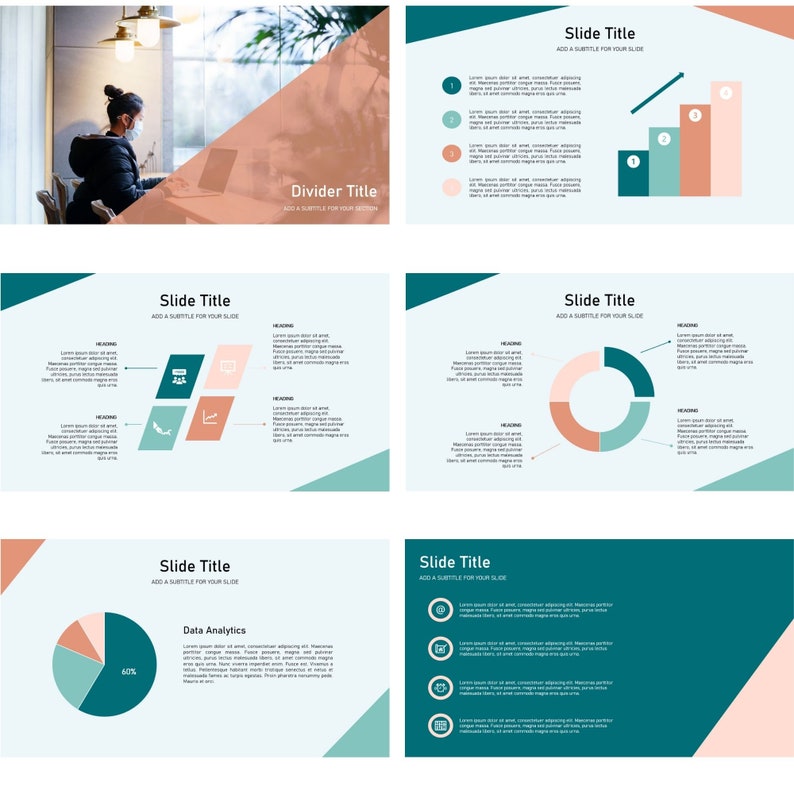Clean Business Powerpoint Deck Template - Etsy