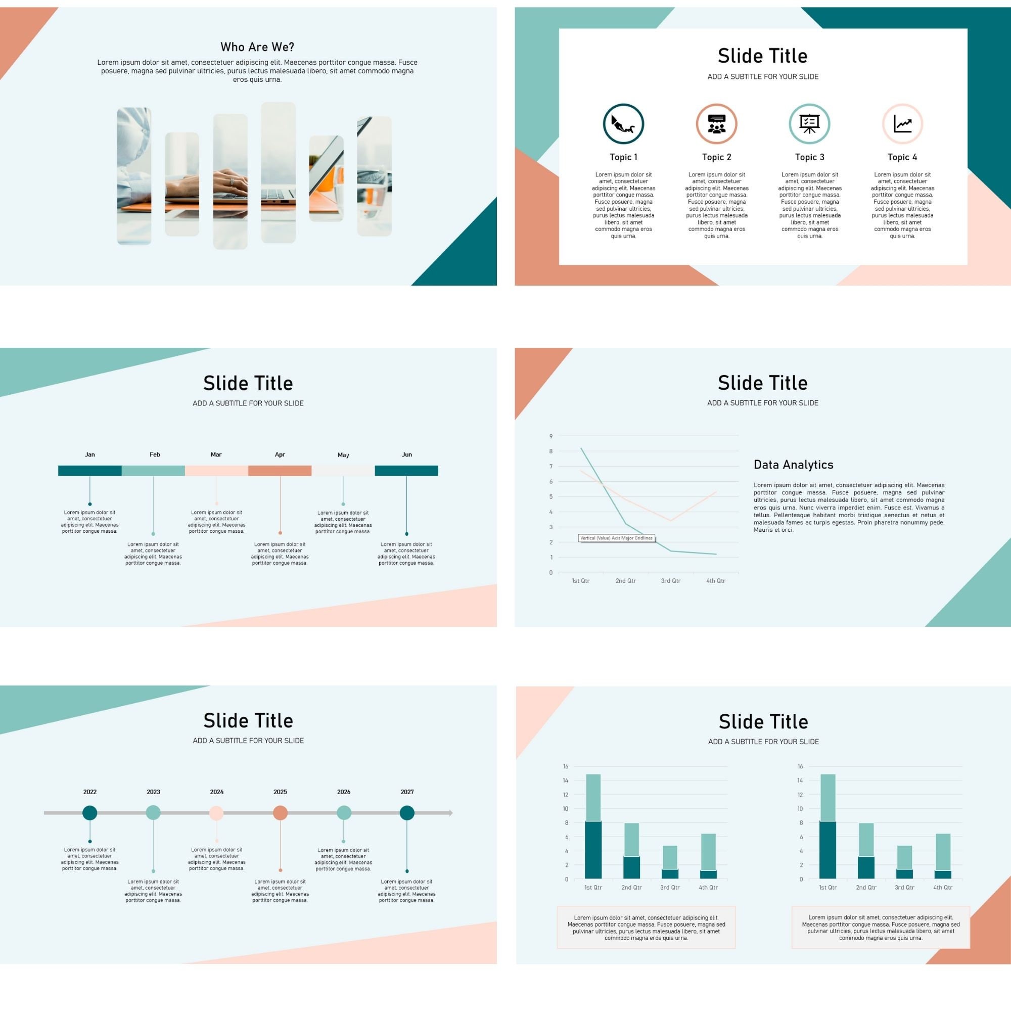 Clean Business Powerpoint Deck Template - Etsy