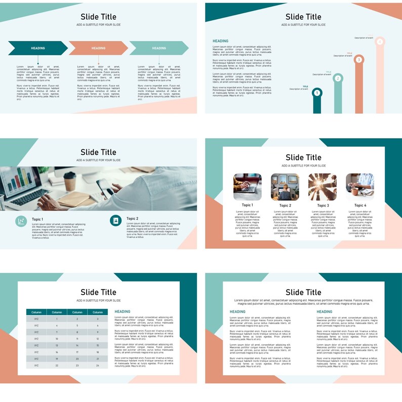 Clean Business Powerpoint Deck Template - Etsy