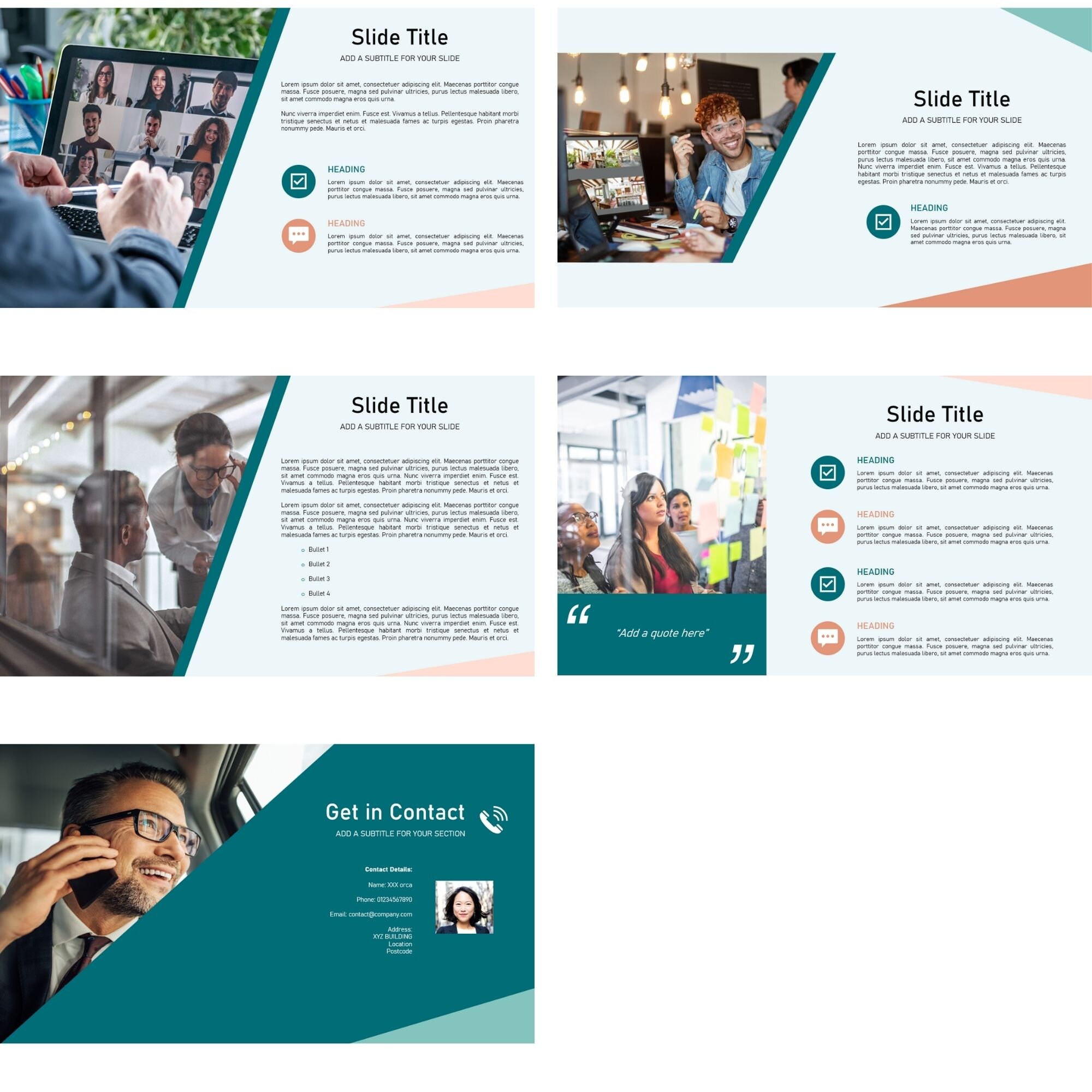 Clean Business Powerpoint Deck Template - Etsy