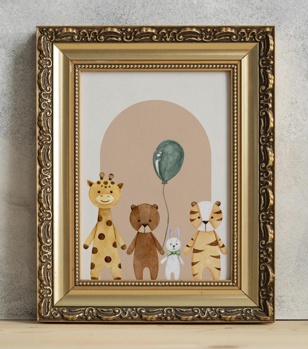 Boho Animal Friends Poster for Kids Room, Printable Poster for Nursery ...
