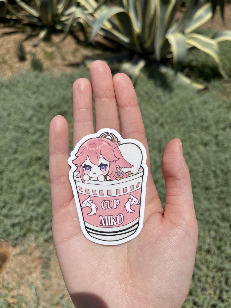 Genshin Impact Raiden Ei Yae Miko Eimiko Matching Stickers Cup Ramen - Etsy