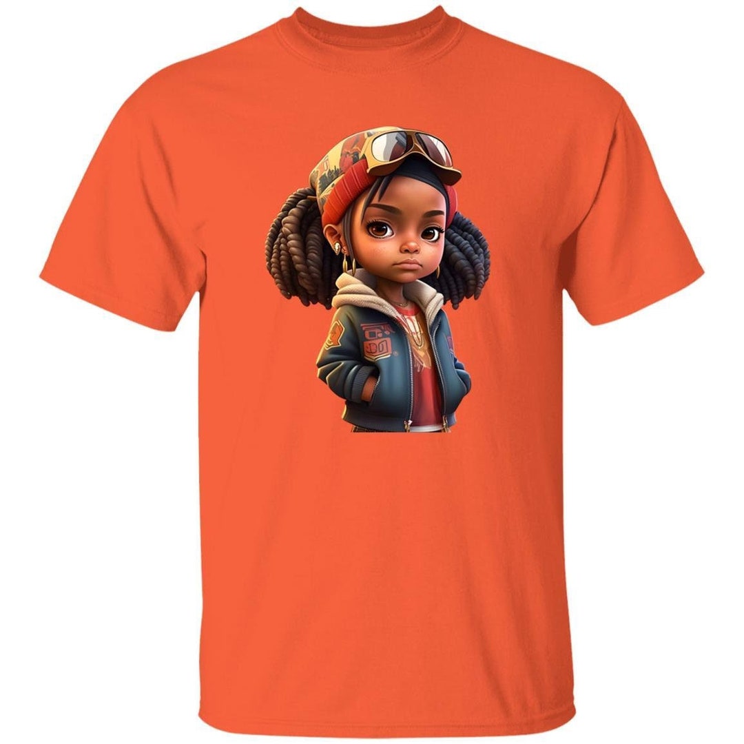 Youth Hip Hop Chibi Style Girl Character Graphic T-shirt - Youth ...