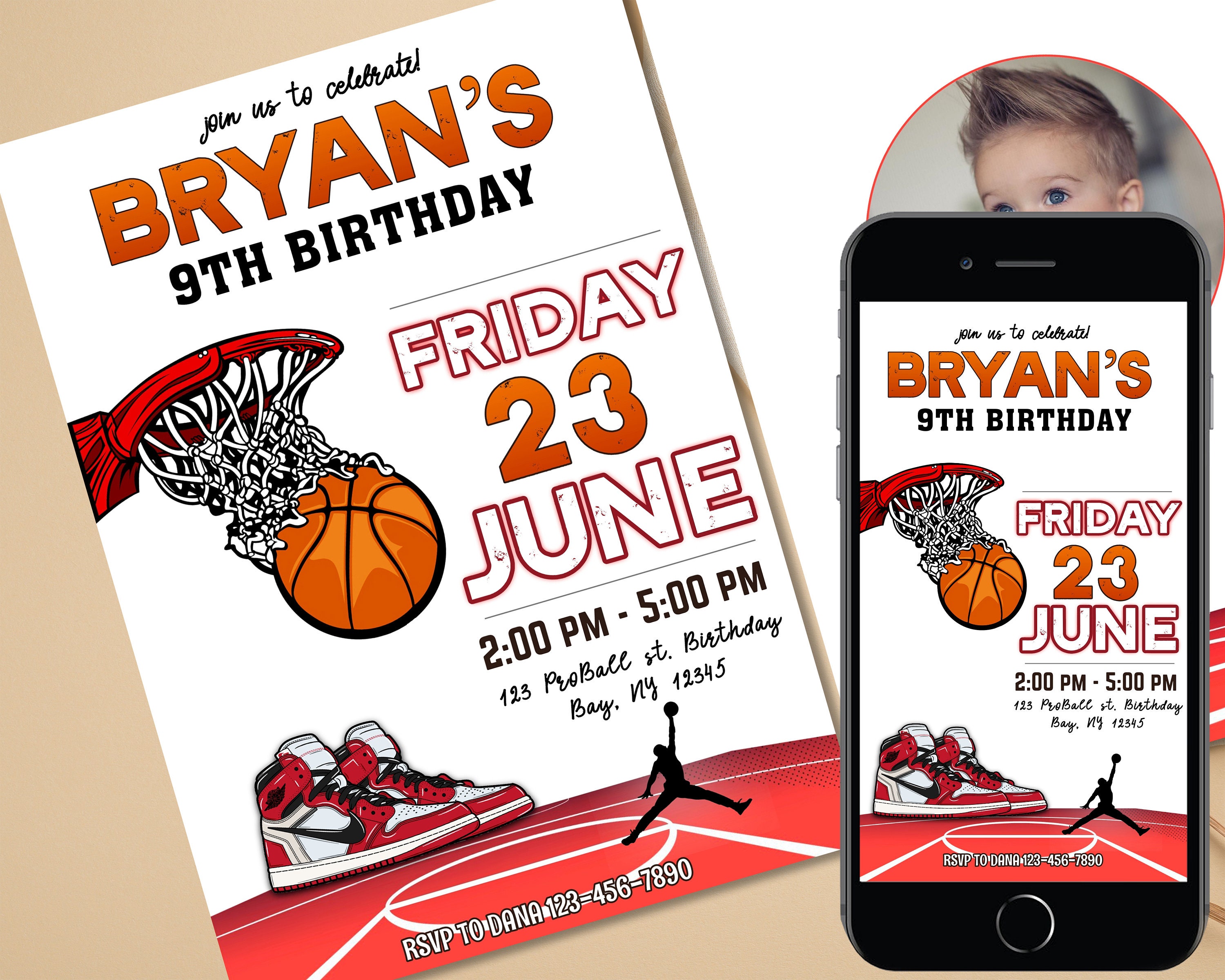 Nike Inspired Invitations