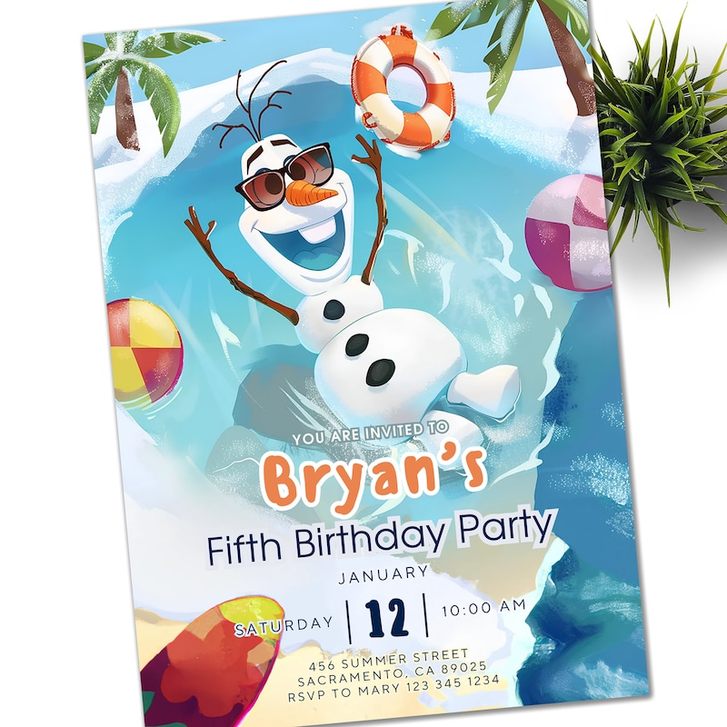Olaf Invitation - Etsy