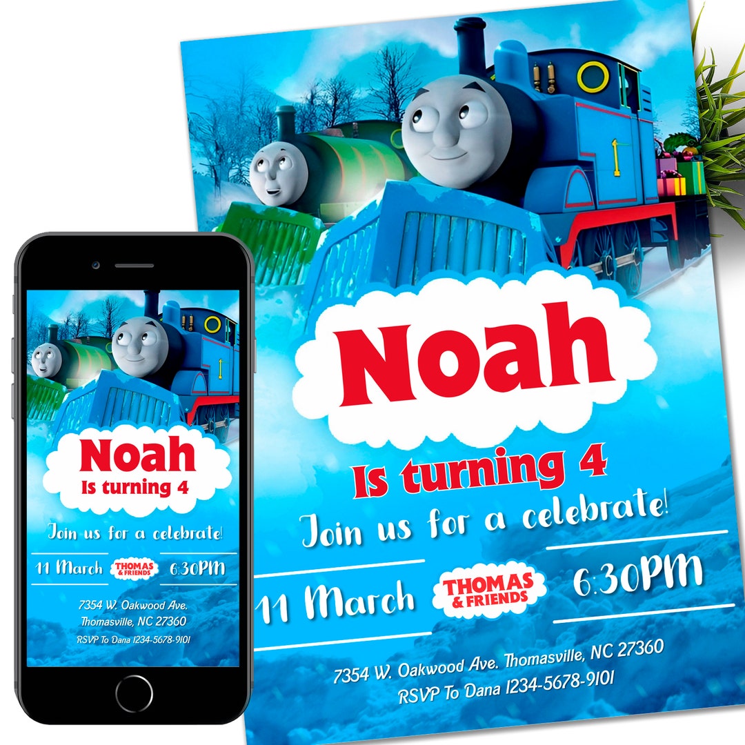 Thomas the Train Birthday Invitation | Thomas the Train Invitation ...