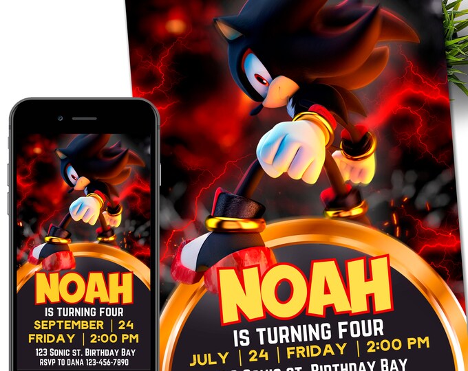 Shadow the Hedgehog Poster Printable - Etsy