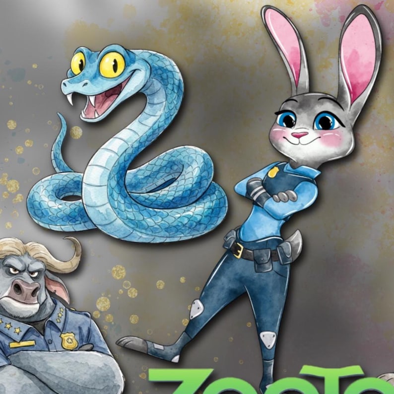 Zootopia 19PNG Cliparts Bundle, Zootopia PNG Cartoon Sublimation ...