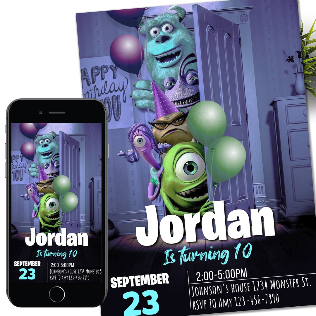 Monster Birthday Invitation, 1st Birthday Invite, Printable Monsters ...