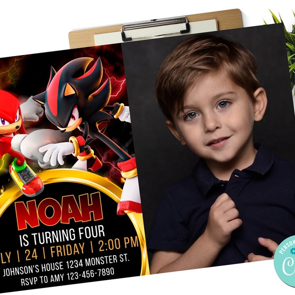 Sonic Photo Birthday Card - Etsy