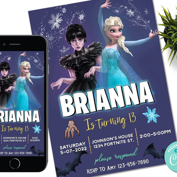 Canva Frozen Invitation - Etsy