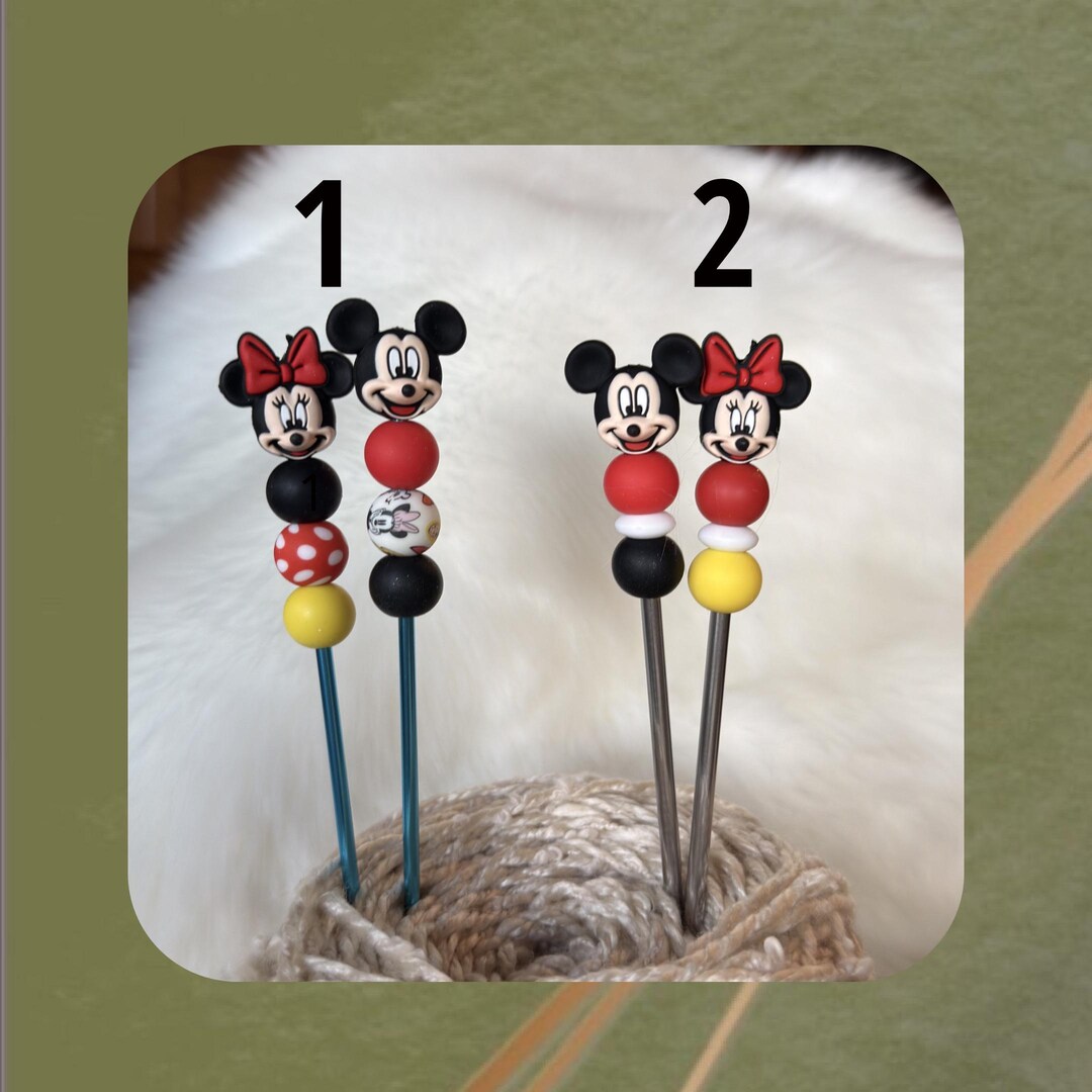 Mickey and Minnie Amisticks | Set of 2 | Crochet Sticks | Sewing Sticks ...