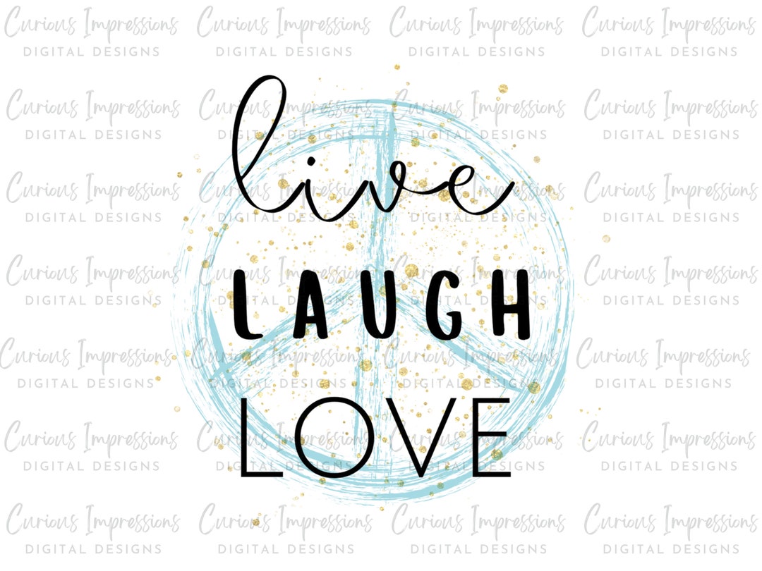 Live Laugh Love Png, Self Care Png, Mental Health Awareness, Peace Sign ...