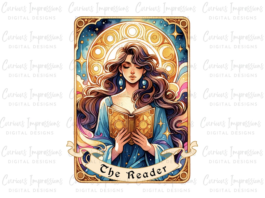 The Reader Tarot Card Png, Vintage Tarot Card Shirt, Bookish Merch ...