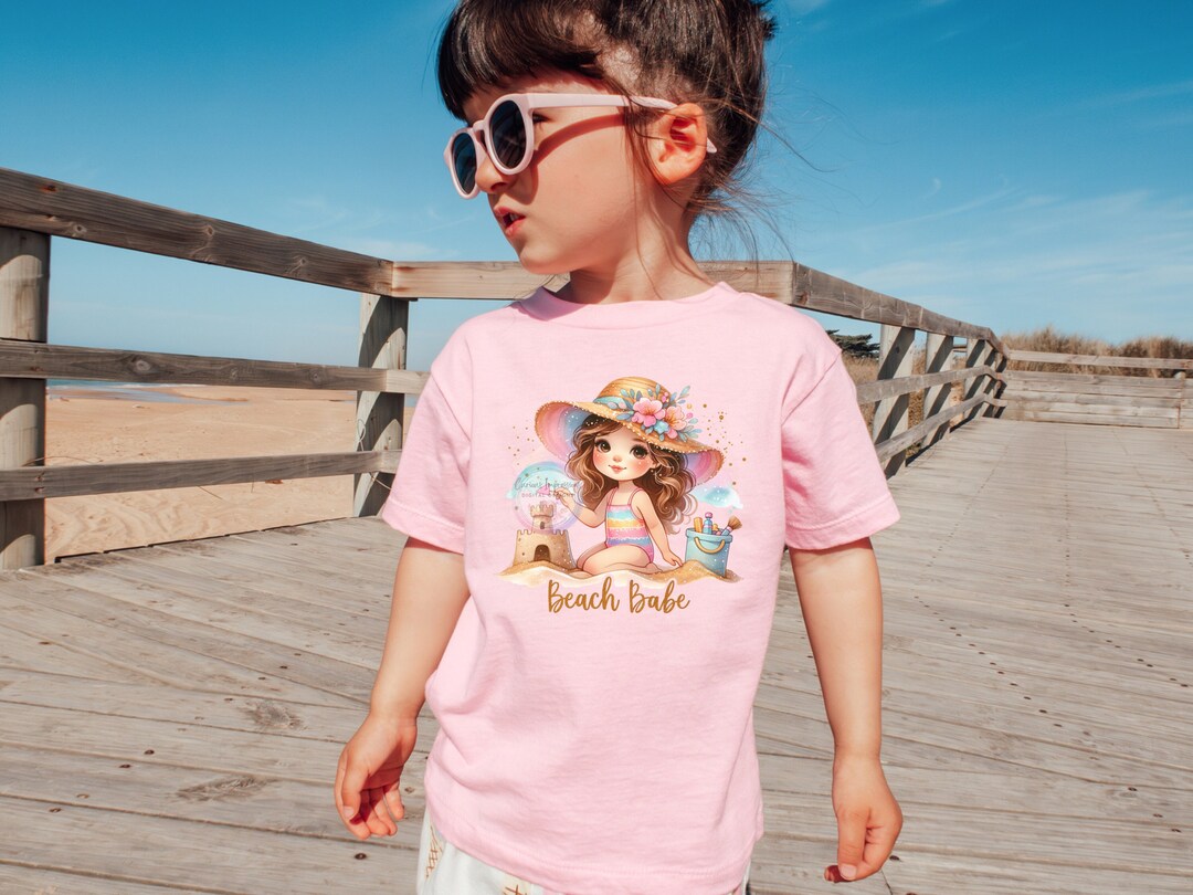Girls Beach Babe Shirt, Beach Merch, Beach Vibes, Beach Apparel, Summer ...