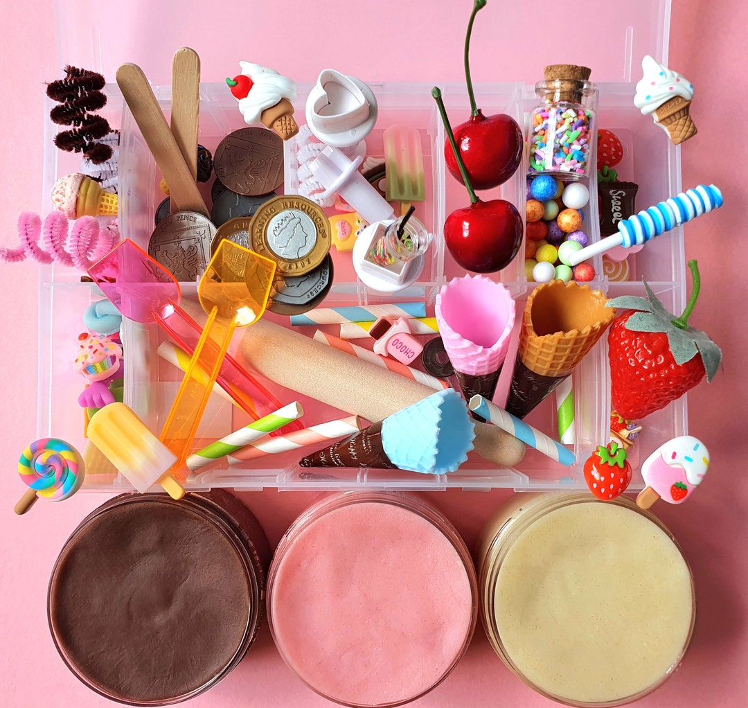 Ice Cream Shop Playdough Kit, Playdough Sensory Kit, Fine Motor Kit ...