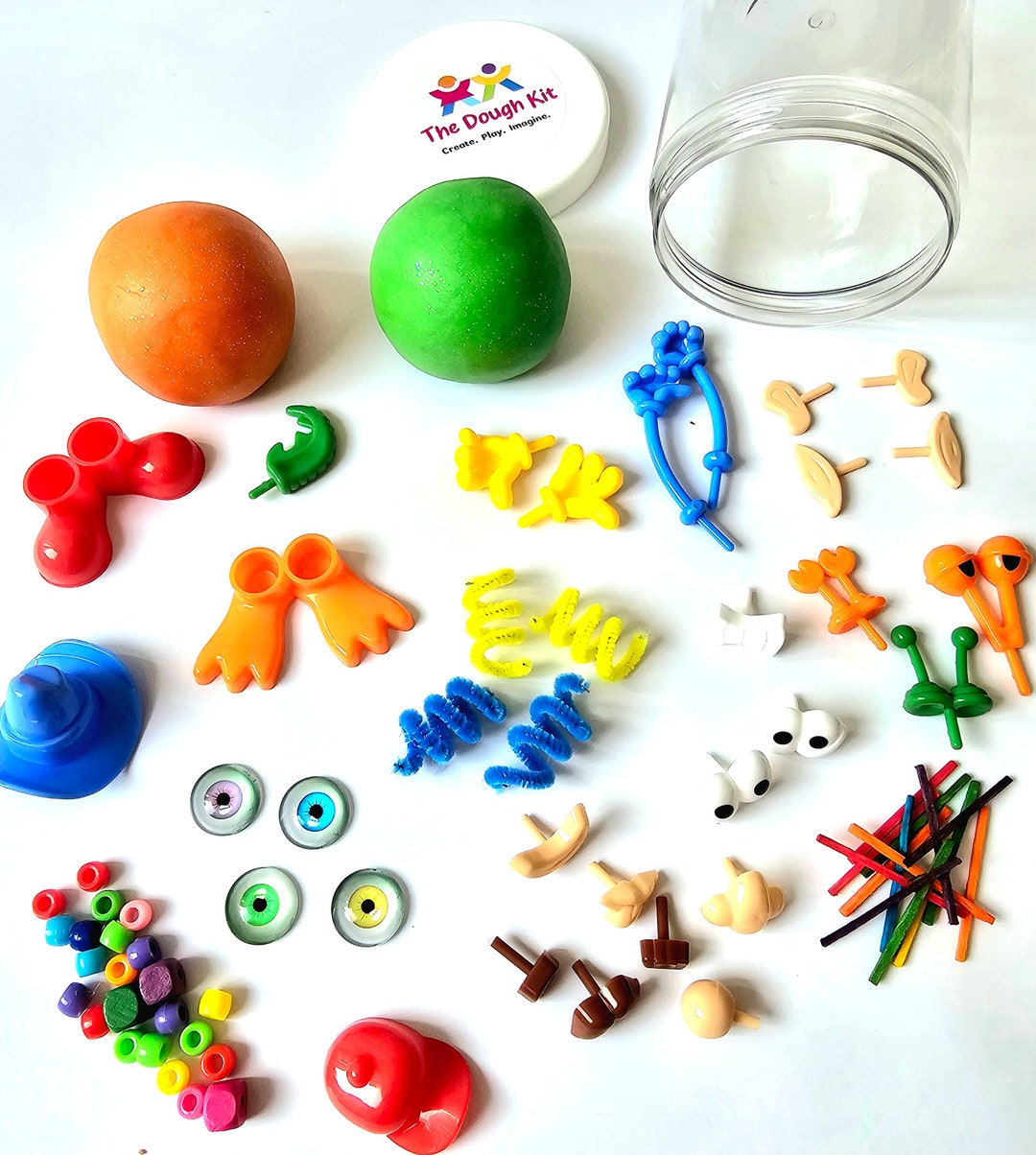 Make a Monster Playdough Jar, Playdough Sensory Jar, Fine Motor ...