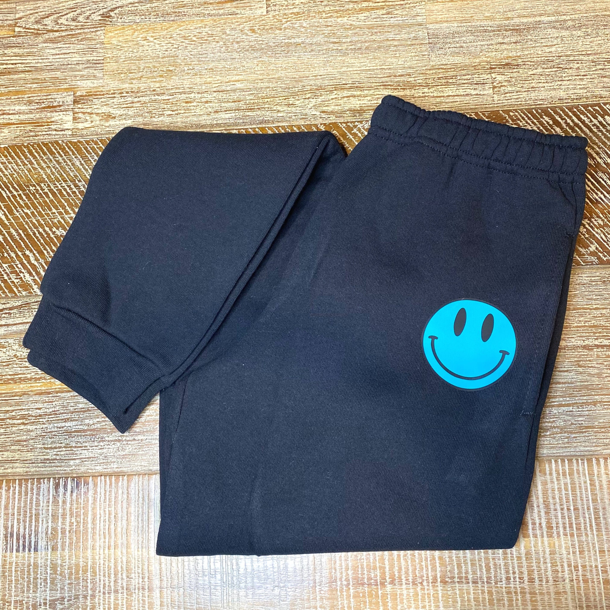 Smiley Face Sweatpants, Retro Smiley Face Joggers, Trendy Smiley Face ...