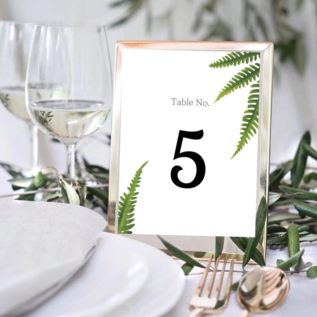 Números de mesa imprimibles, Números de mesa de boda, Lujo, Minimalista ...